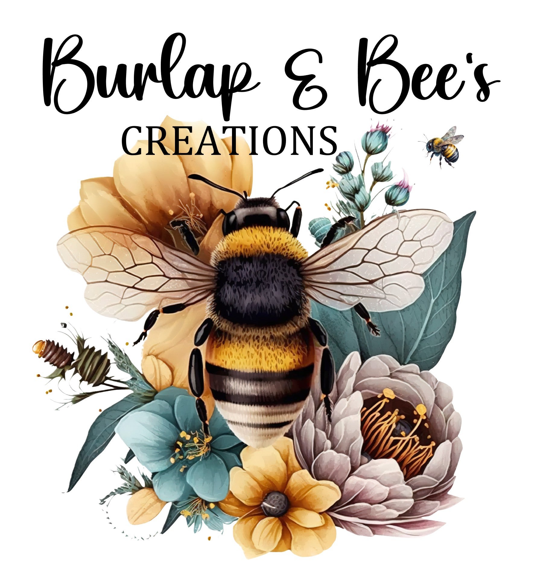 BURLAP & BEE'S CREATIONS logo